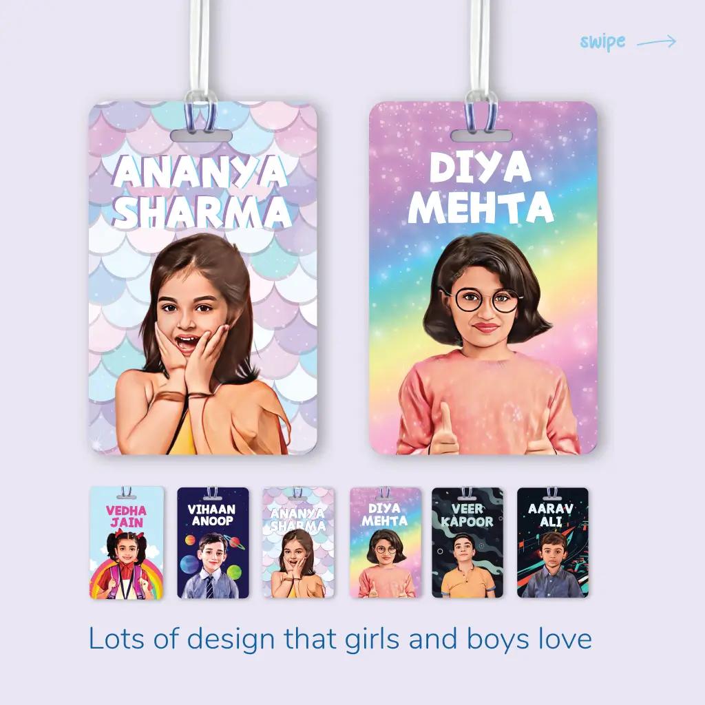 Personalised Name Tags for School Bags | TADA KIDS
