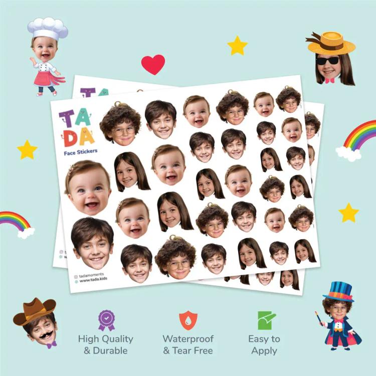 Personalised Face Stickers | Character Stickers for Kids - TADA KIDS
