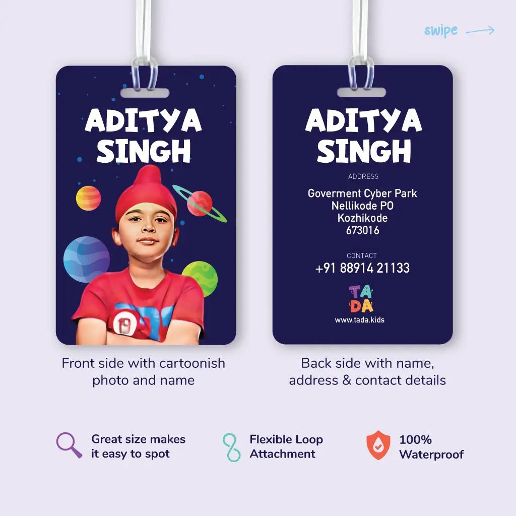 Personalised Name Tags for School Bags | TADA KIDS